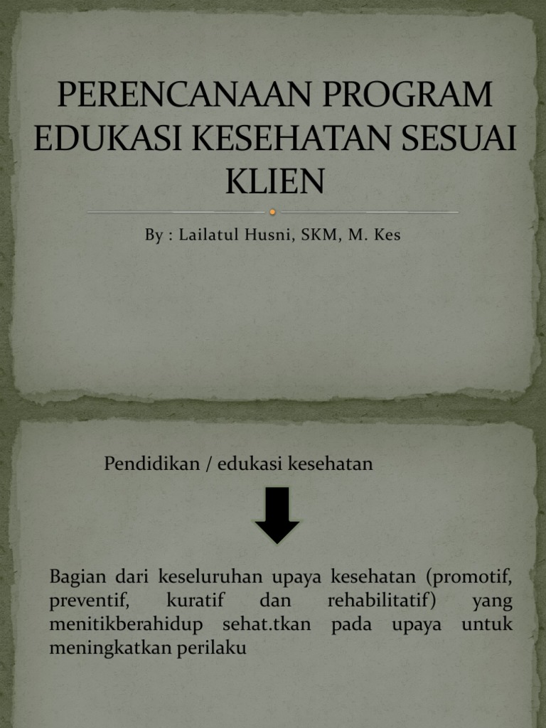 Perencanaan Program Edukasi Kesehatan | PDF