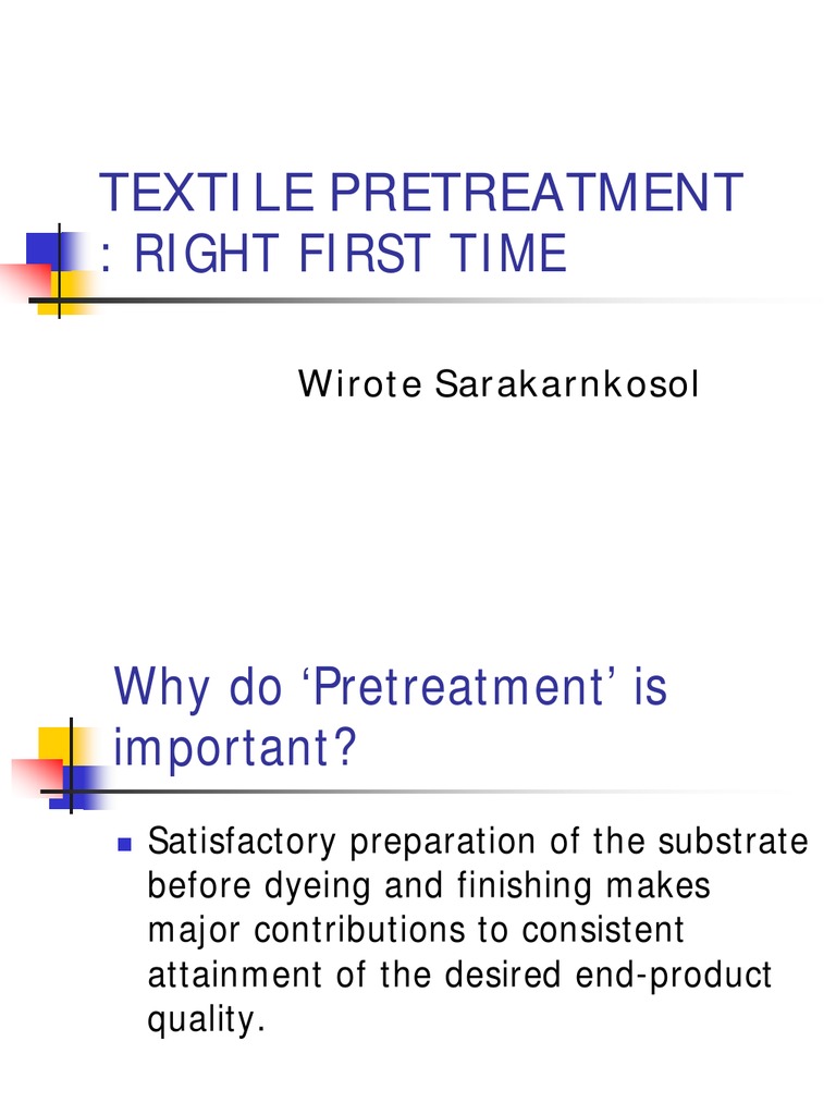 Textile Pre Treatment Right First Time | PDF | Bleach | Textiles