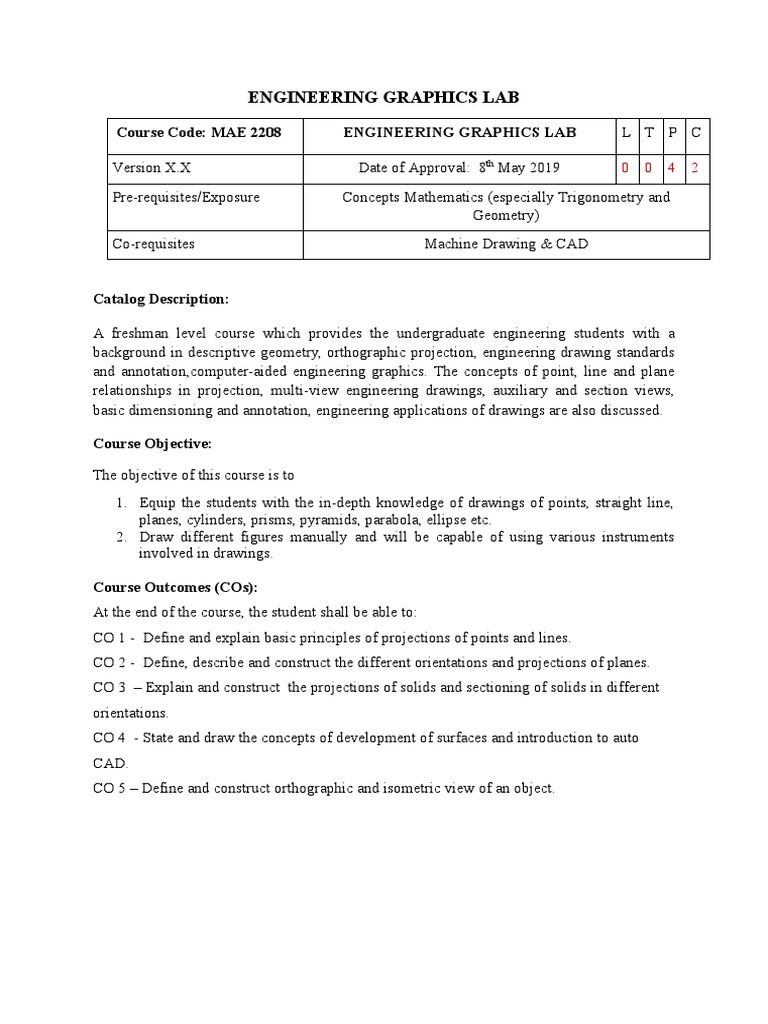 Engineering Drawing | PDF | Engineering | Elementary Geometry