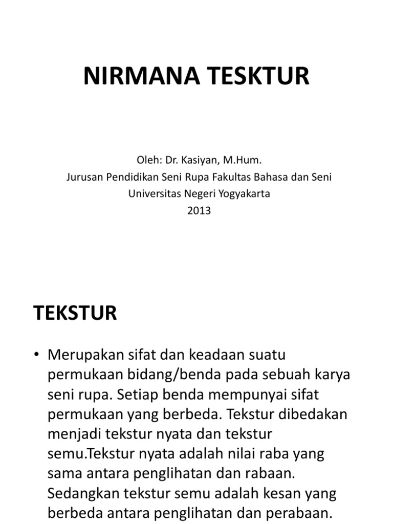 Nirmana Dwimatra Tekstur | PDF