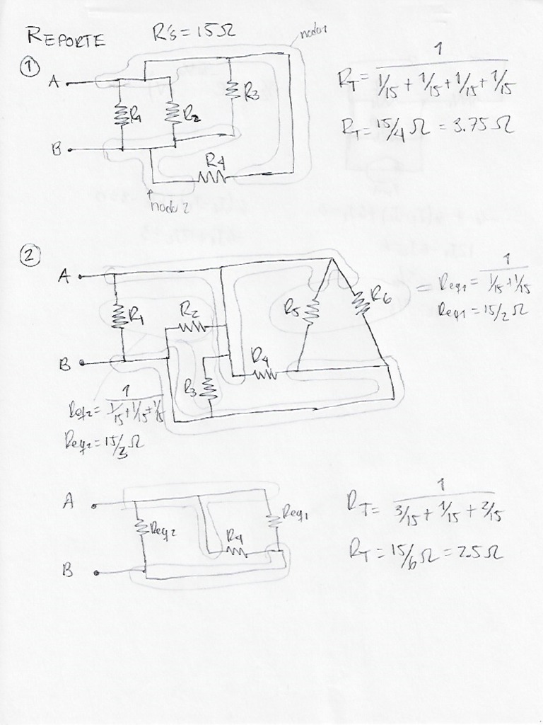 Lab Circuitos Electricos 1 Problemas 1 y 2 | PDF Lab Circuitos Electricos 1 Problemas 1 y 2 | PDF