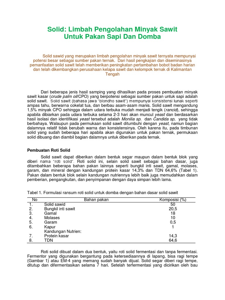 Solid Sawit | PDF