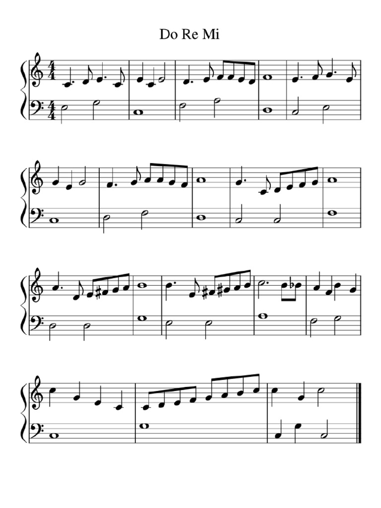 Do Re Mi Sheet Music For Piano (Solo) | PDF | Performing Arts