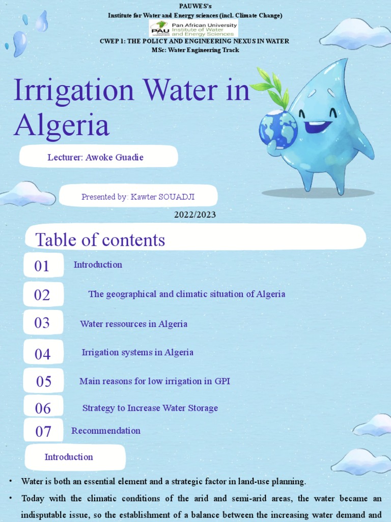 Irrigation Water in Algeria-KawterSOUADJI | PDF | Water Resources ...