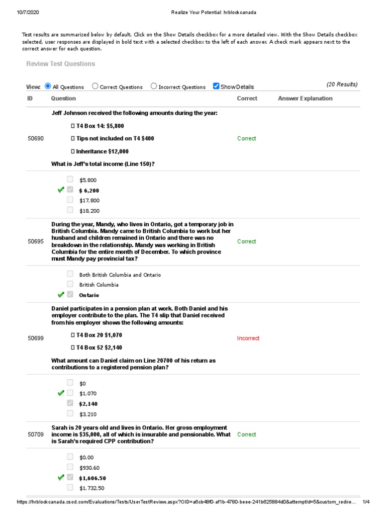 Review Test Questions: Show Details | PDF | Government Finances | Taxes
