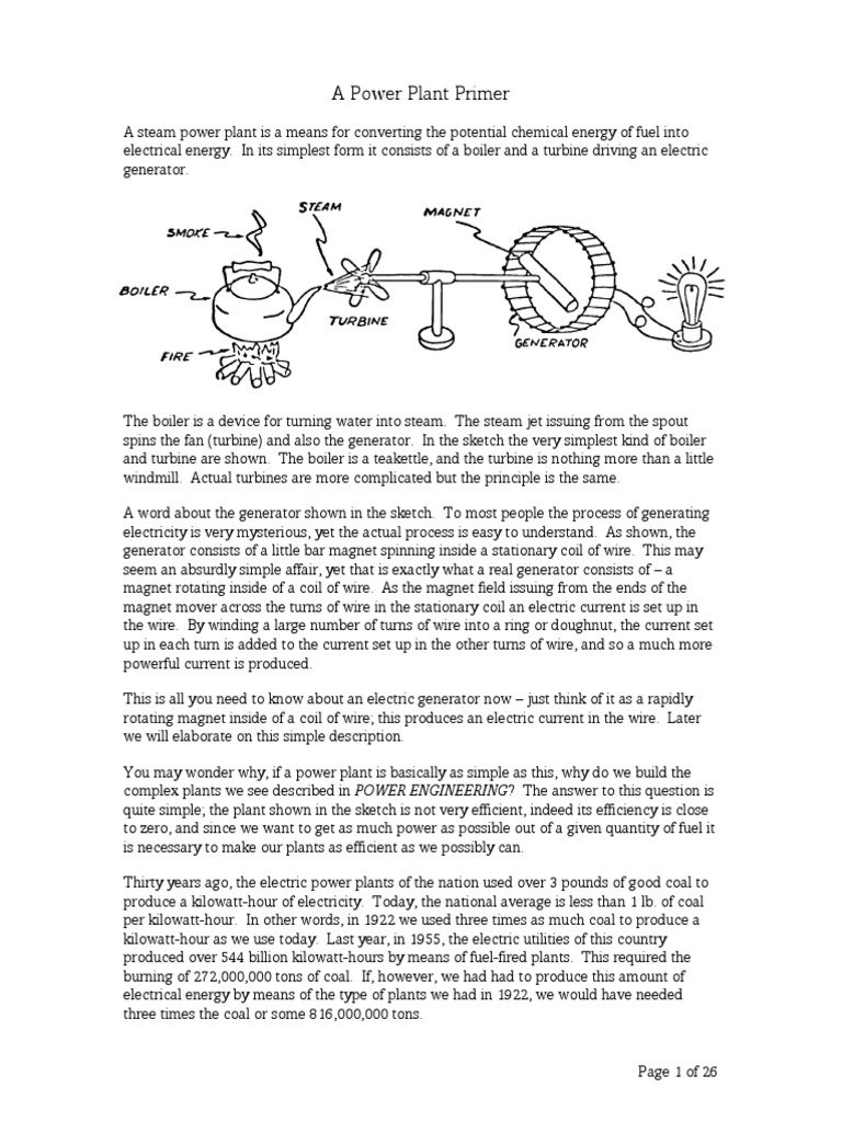 Power Plant Primer | PDF | Boiler | Steam
