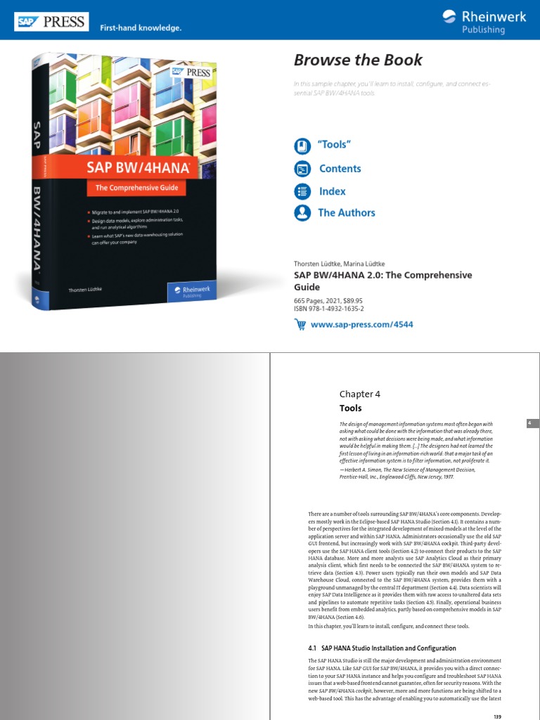 Reading Sample Sap Bw4hana The Comprehensive Guide | PDF | Eclipse ... Reading Sample Sap Bw4hana The Comprehensive Guide | PDF | Eclipse ...
