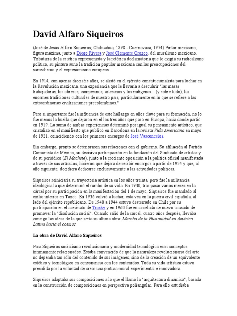 David Alfaro Siqueiros | PDF | México | Pinturas