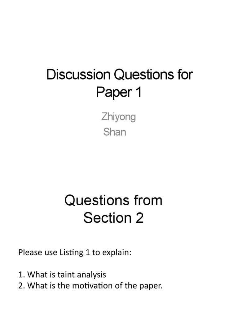 Questions For Paper 1 | PDF