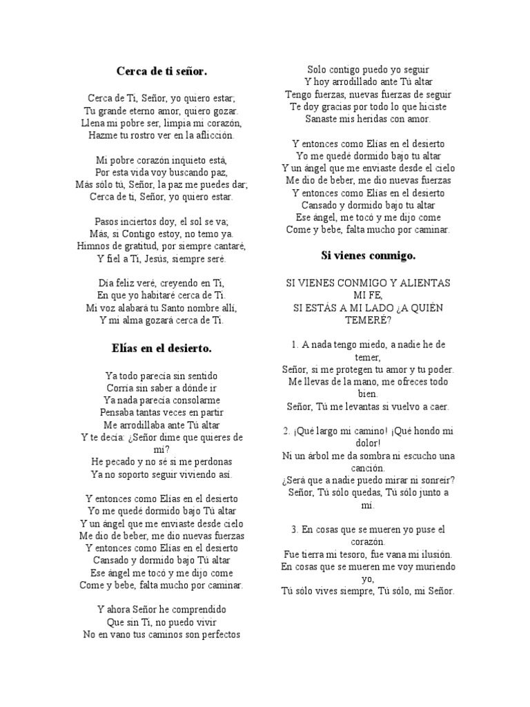 Cerca de Ti Señor | PDF | Amor | Jesús