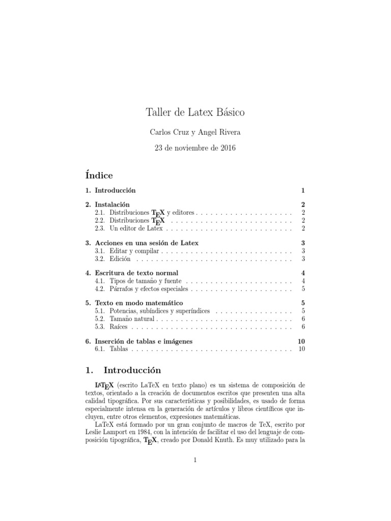 Tutorial Latex | PDF | Te X | Ingeniería de software