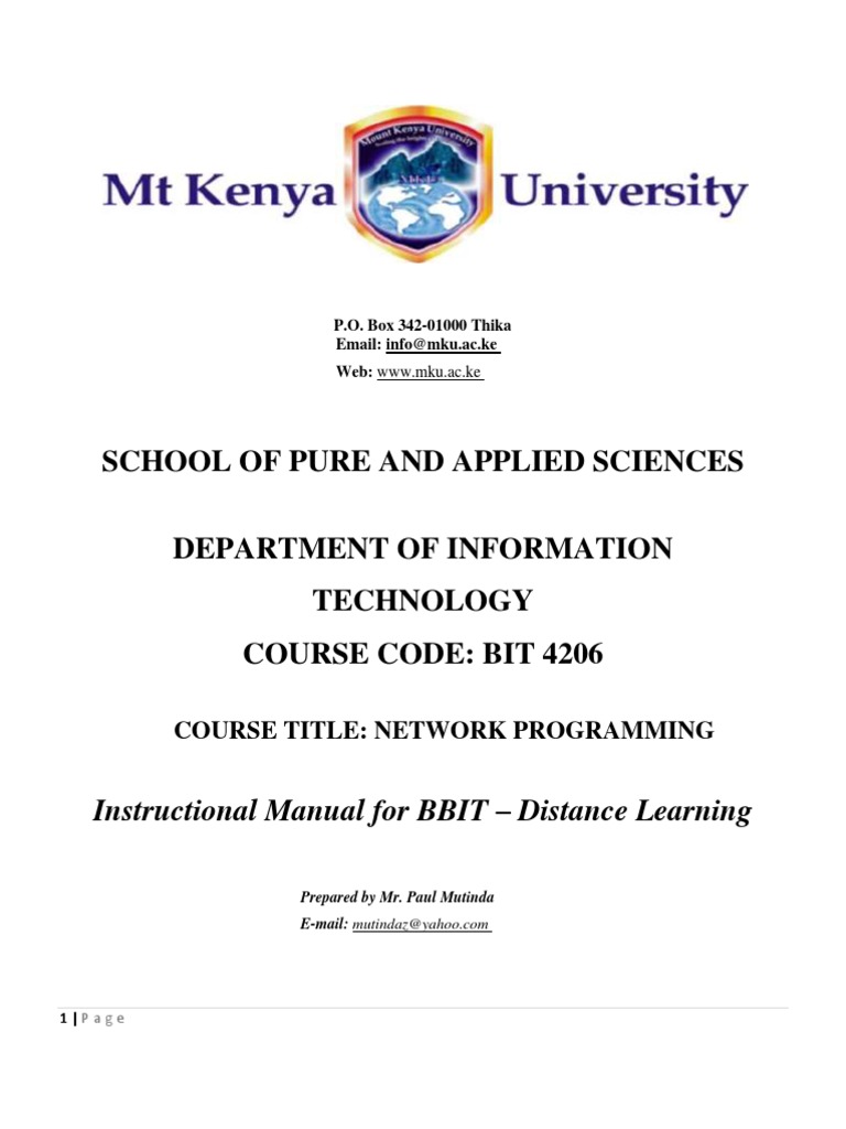 Bit 4205 Network Programming Updated Complete Notes Pdf Process Computing Shell 0270