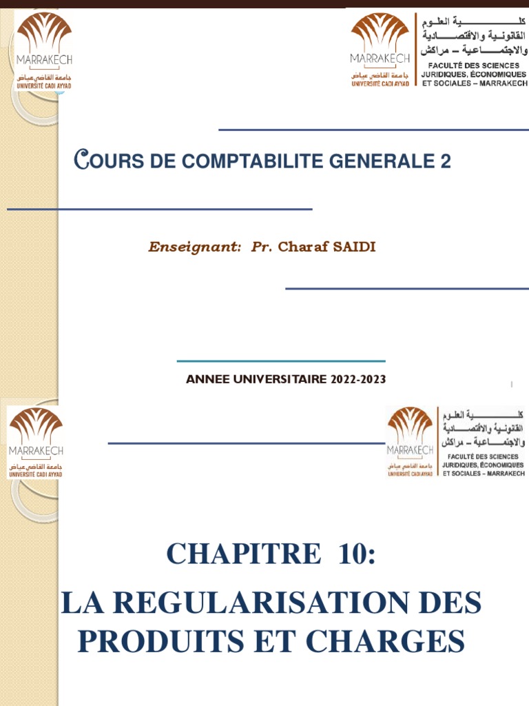 CH 10 - La Régularisation Des Charges Et Produits | PDF | Facture | Taxe sur la valeur ajoutée