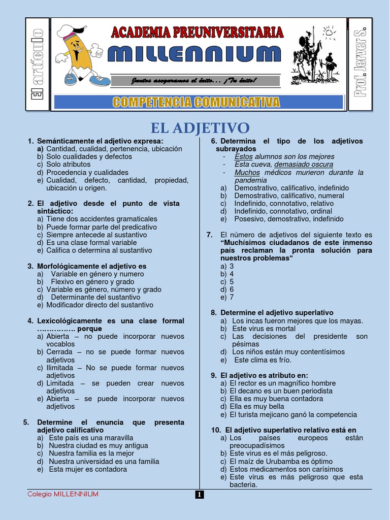 Adej | PDF | Adjetivo | Gramática