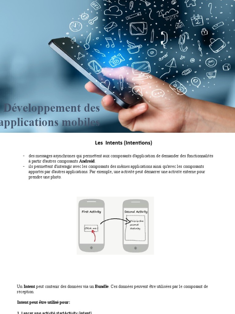 Intents Android : Guide Complet et Utilisation | PDF | Génie logiciel | Logiciel