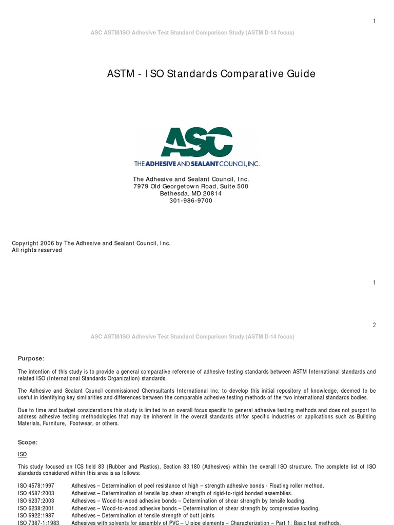 ASC ASTM-ISOStandardsSample | PDF | Adhesive | Strength Of Materials