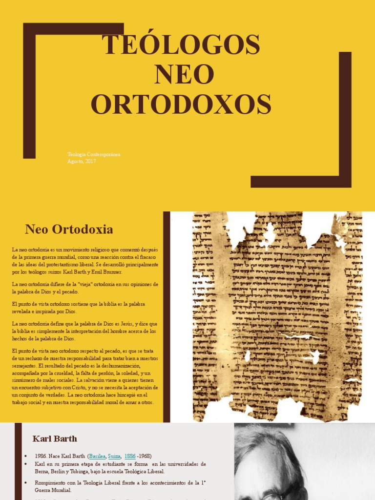 Teologos Neo Ortodoxos | PDF | Karl Barth | Teología