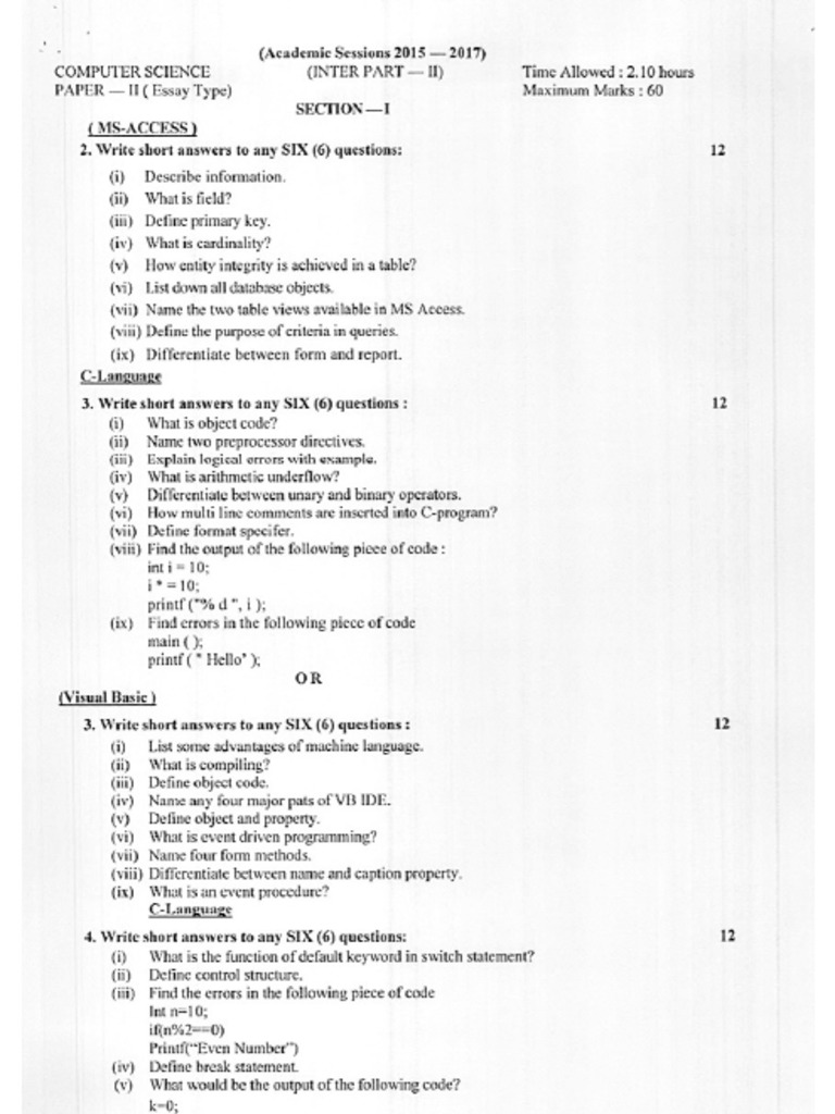 Computerscience 12 | PDF