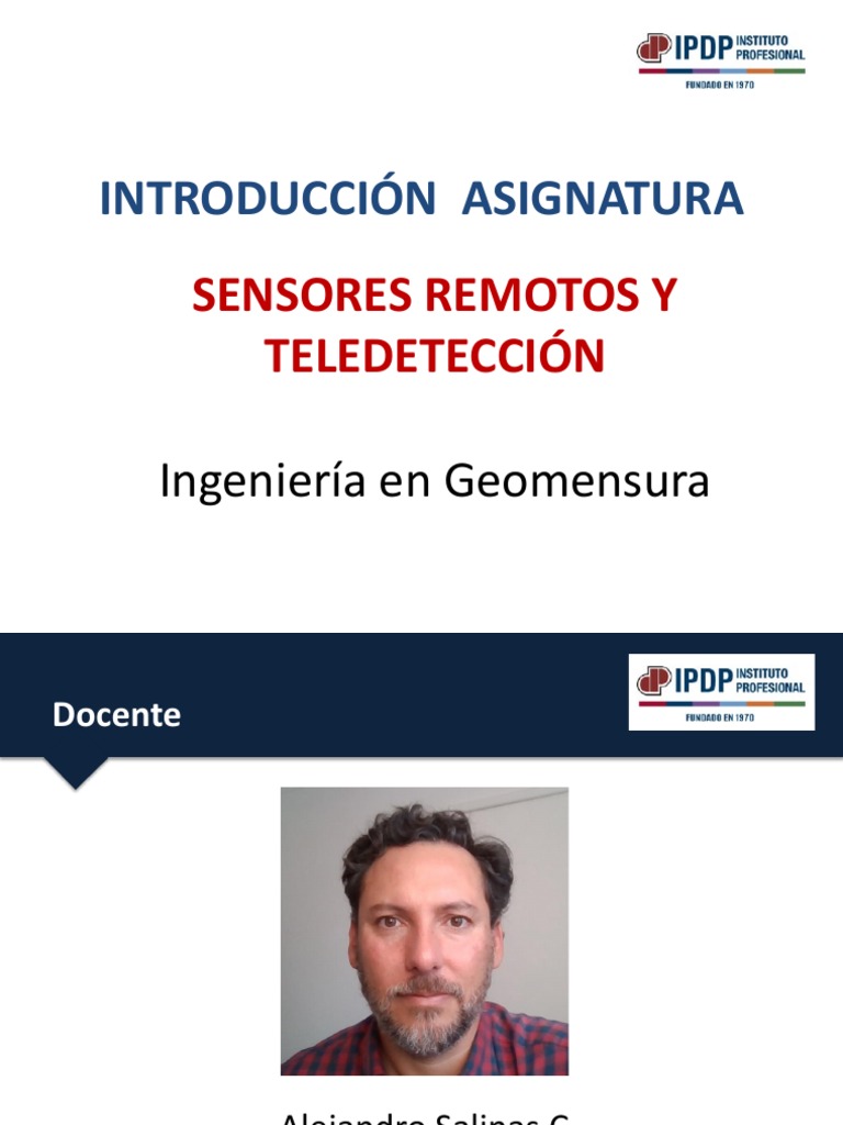 Sensores Remotos y Teledetección | PDF | Sensores remotos | Datos
