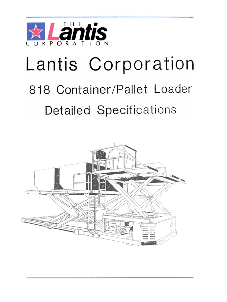 Lantis 818 Container Pallet Loader Specs | PDF | Elevator | Loader ...