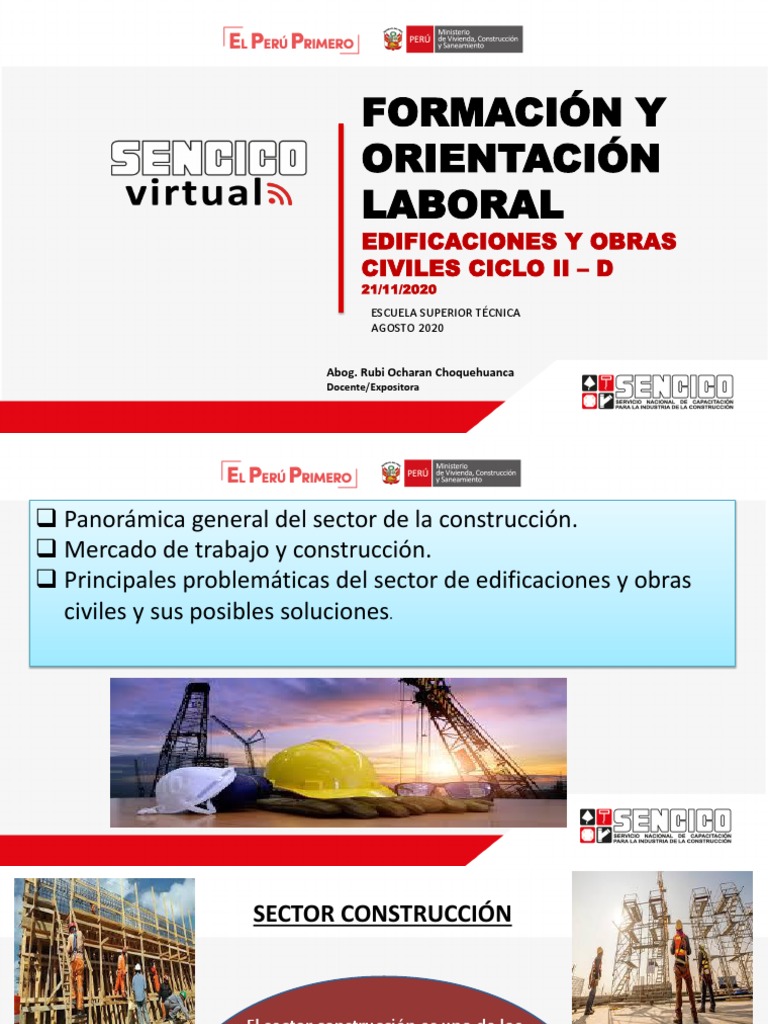 Formación Y Orientación Laboral: Edificaciones Y Obras Civiles Ciclo Ii - D | PDF | Vivienda ...