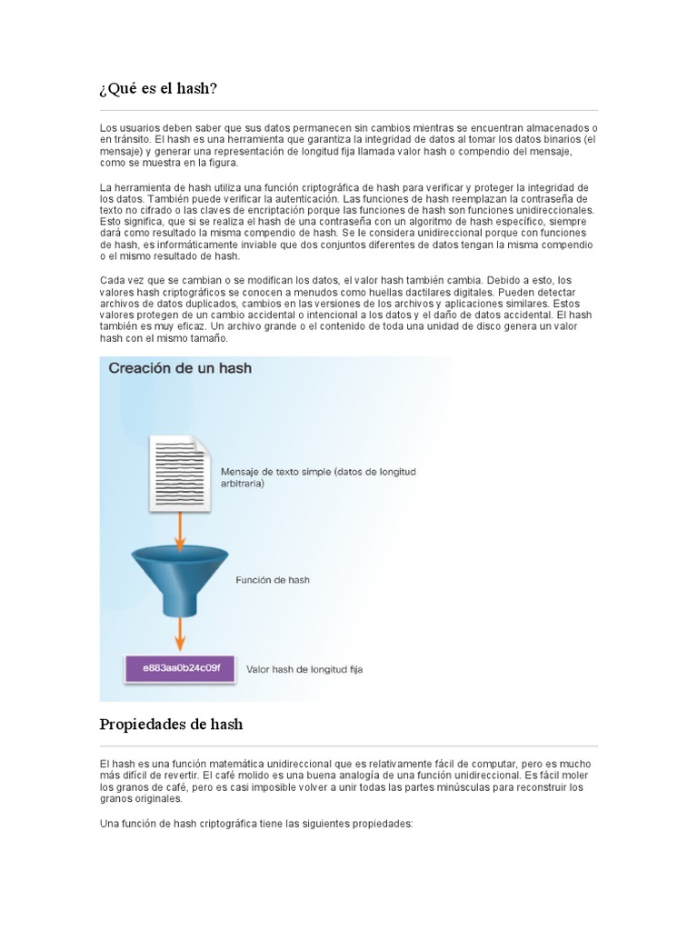 ¿Qué es el hash en informática? | PDF | Ciencias de la Computación ...