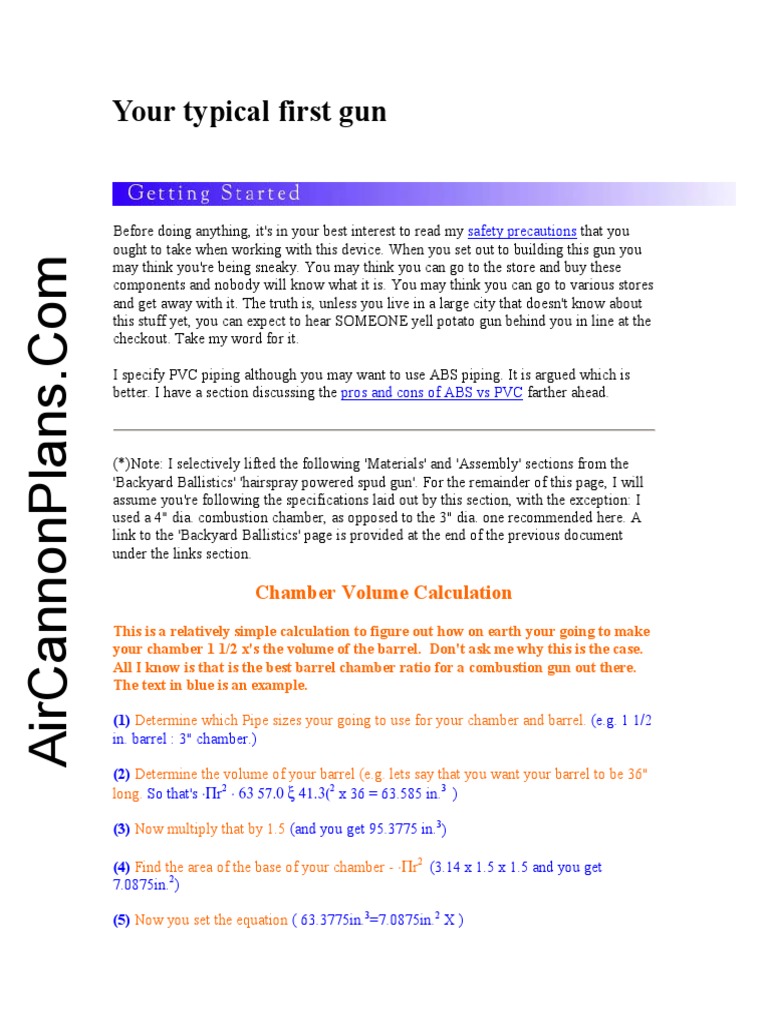 Building An Air Cannon | PDF | Gun | Gun Barrel