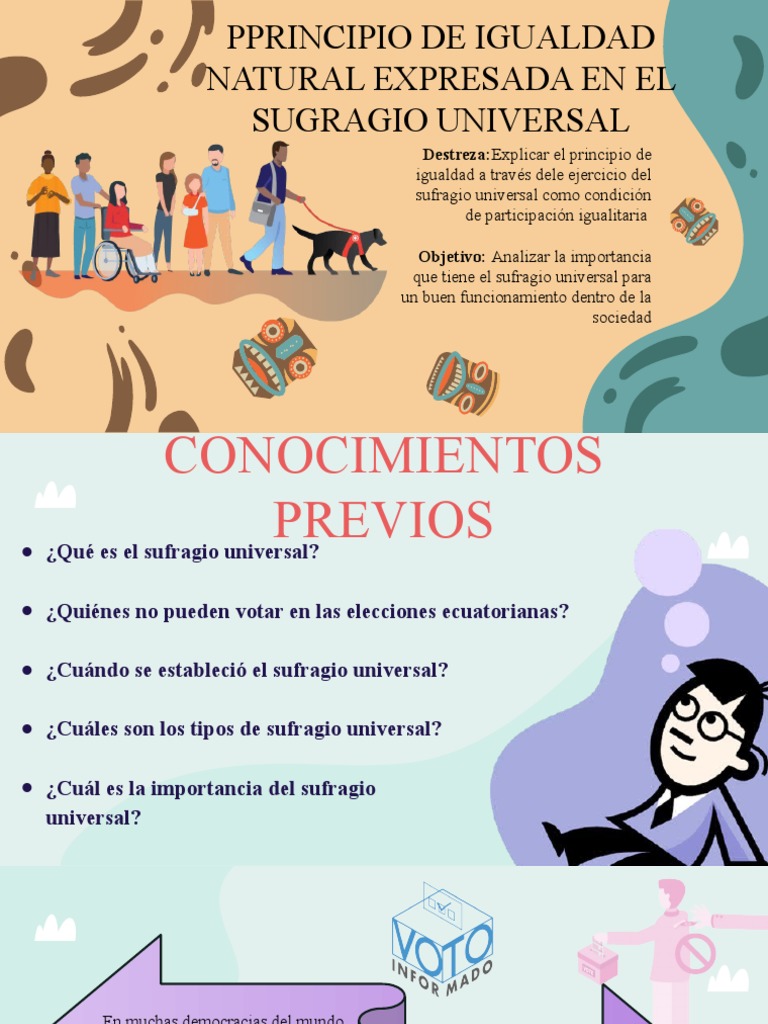 Principio de Igualdad Natural Expresada en El Sufragio Universal | PDF ...