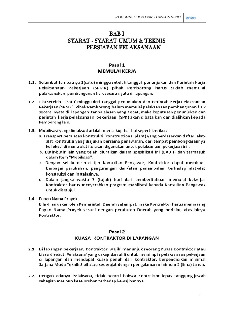 RKS DAN SPEK MASJID KRUMUTAN Ok | PDF