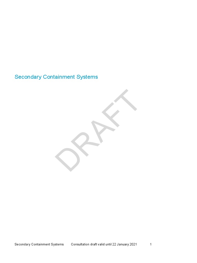 WKS 4 DRAFT Secondary Containment Systems Consultation Draft For ...