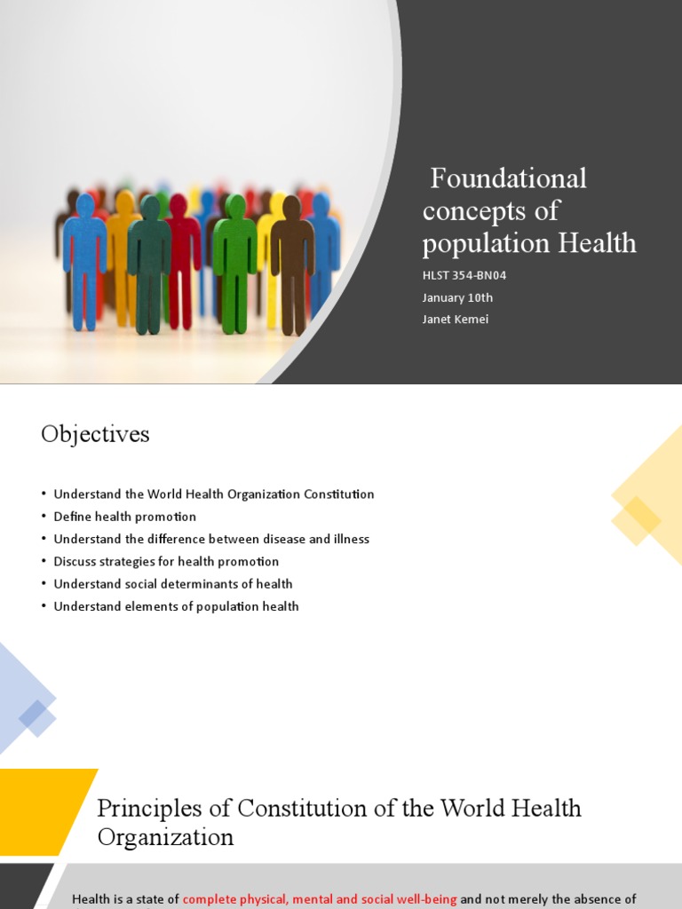HLST 354: Class 2 - Foundational Concepts of Population Health | PDF ...