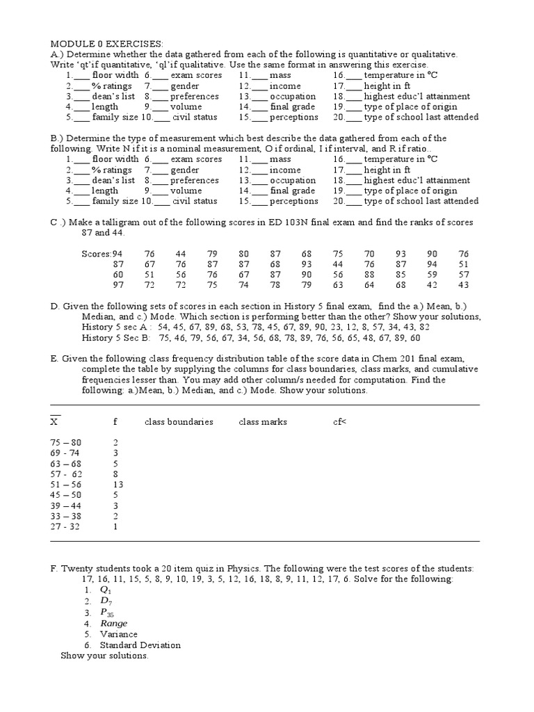 MODULE-0-EXERCISES | PDF