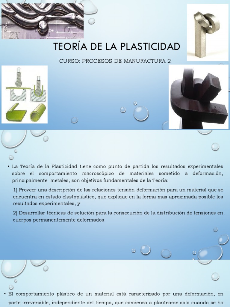 Teoría de la plasticidad | PDF | Plasticidad (Física) | Deformación ...
