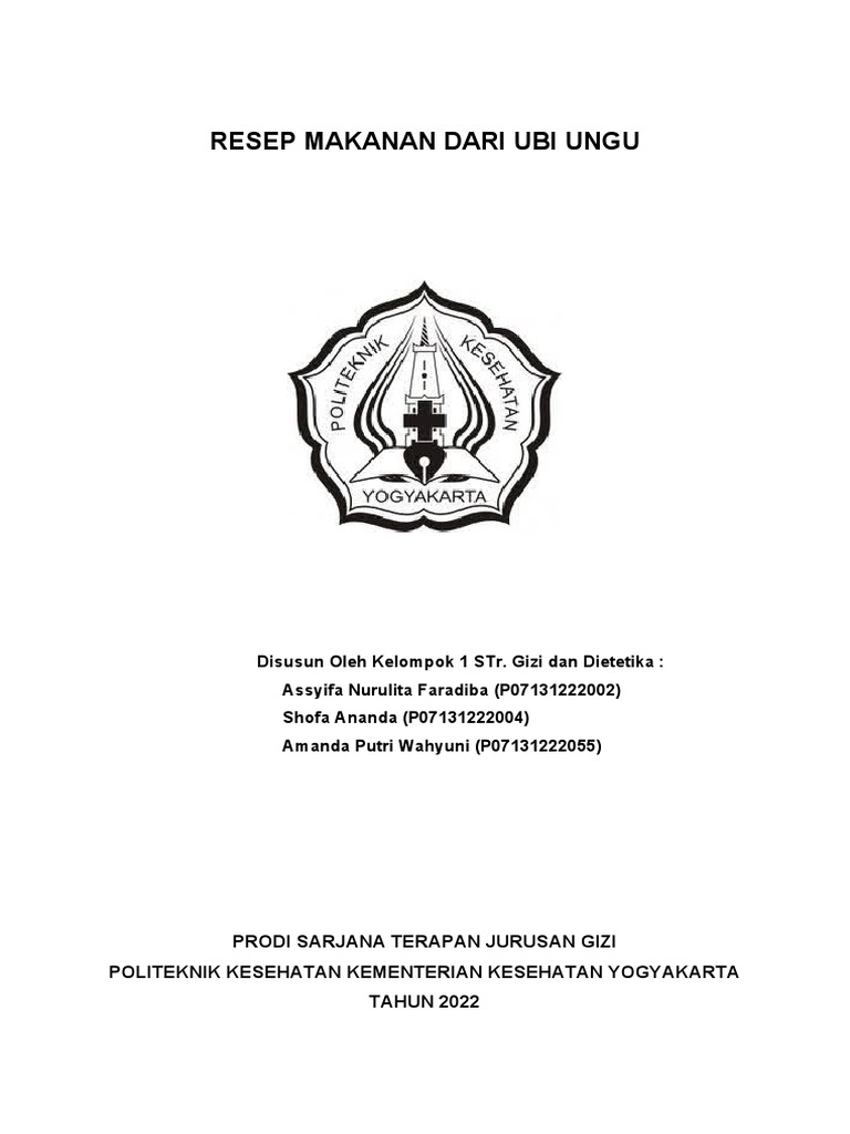 RESEP UBI UNGU | PDF