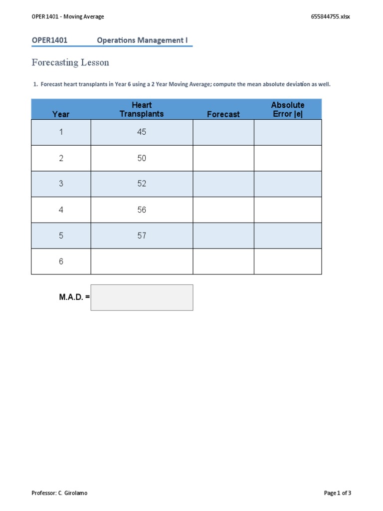 Chapter 2 - Forecasting IR2A Part 1 | PDF | Moving Average | Forecasting