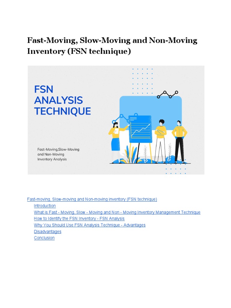 Fast-Moving, Slow-Moving and Non-Moving Inventory (FSN Technique) | PDF ...