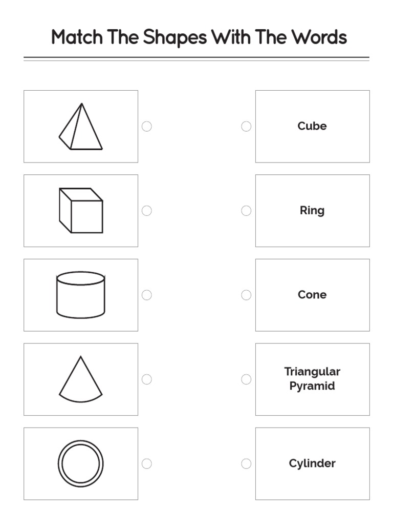 Match The Shapes With The Words | PDF
