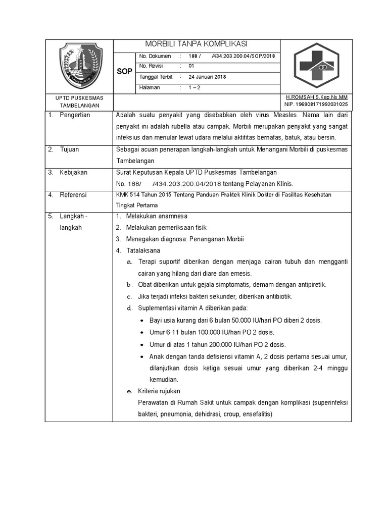 Morbili Tanpa Komplikasi | PDF | Sains & Matematika