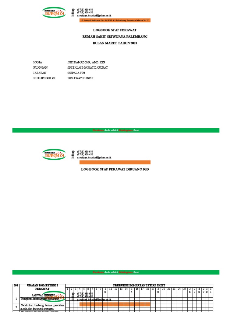 Logbook IGD DONA | PDF