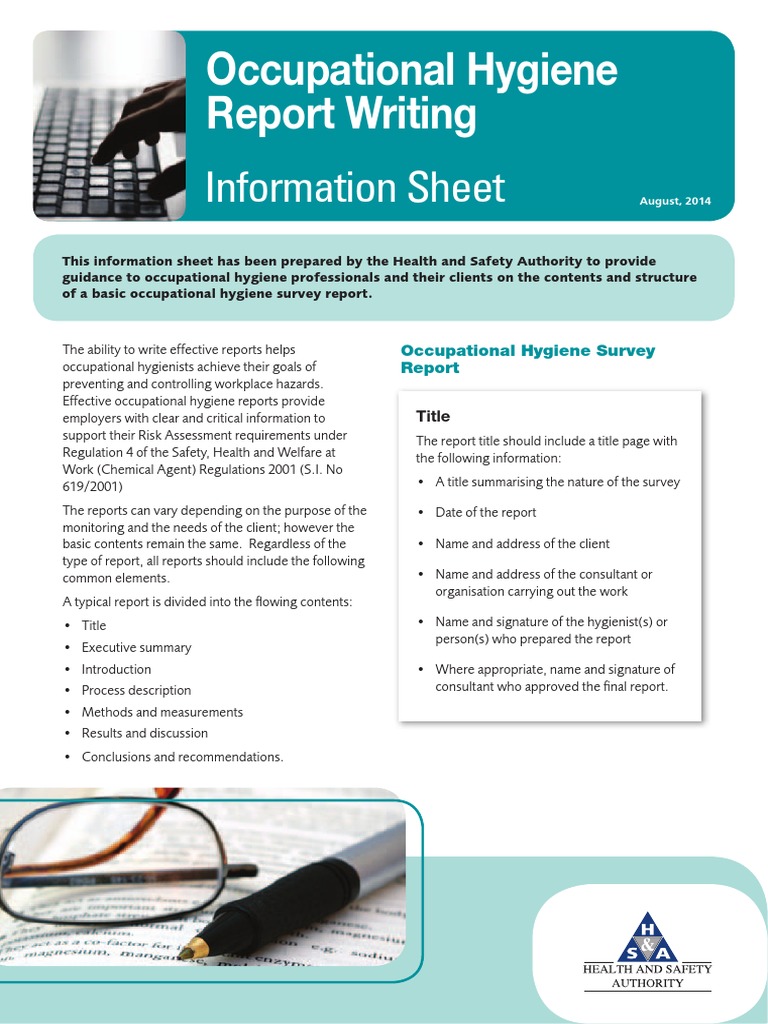 Occupational Hygiene Report Writing Information Sheet | PDF ...
