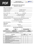 Hydraulic Jack Inspection Form: Choose A Type of Inspection | PDF