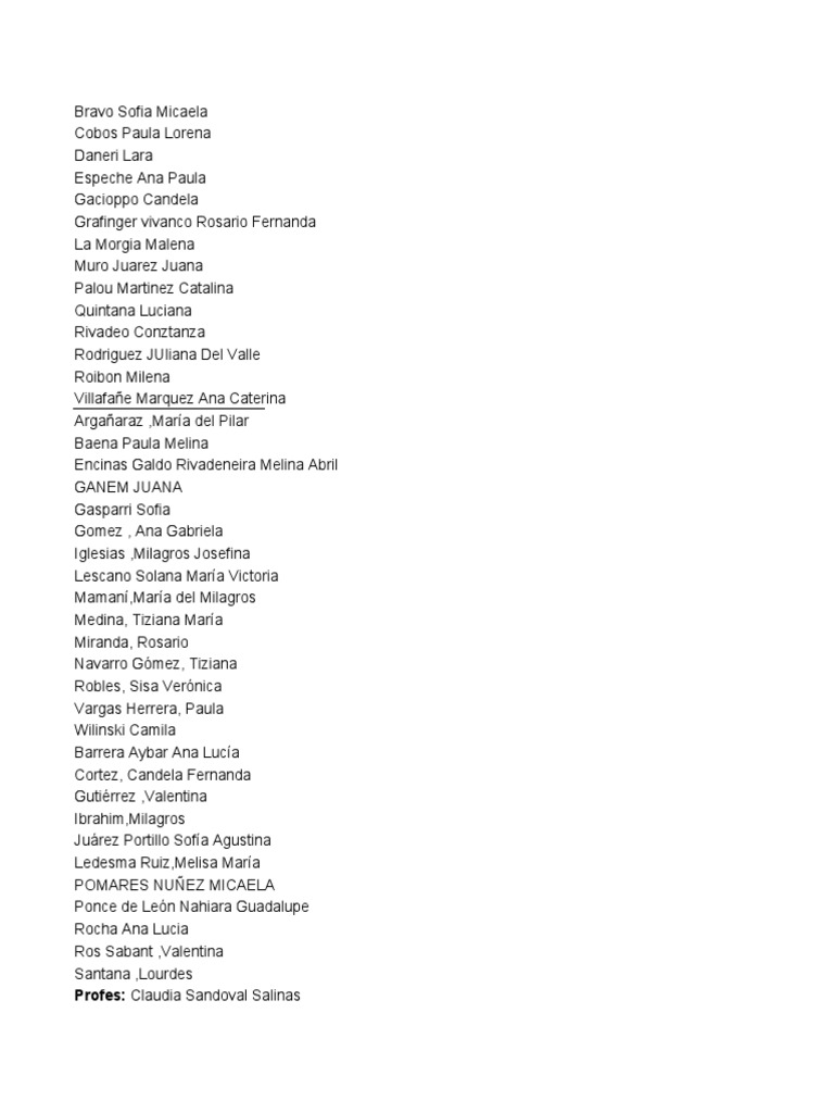 Profes: Claudia Sandoval Salinas | PDF