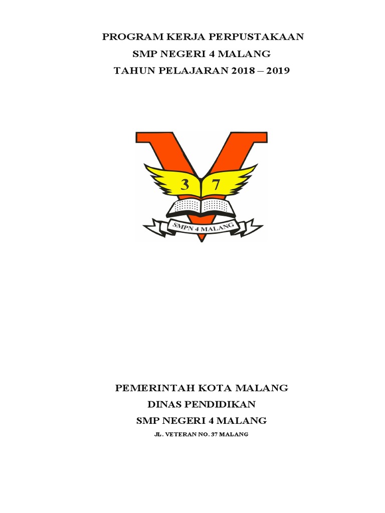 Program Kerja Perpustakaan 2018-2019 | PDF
