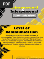 Intrapersonal Communication Overview | PDF | Communication | Cognition
