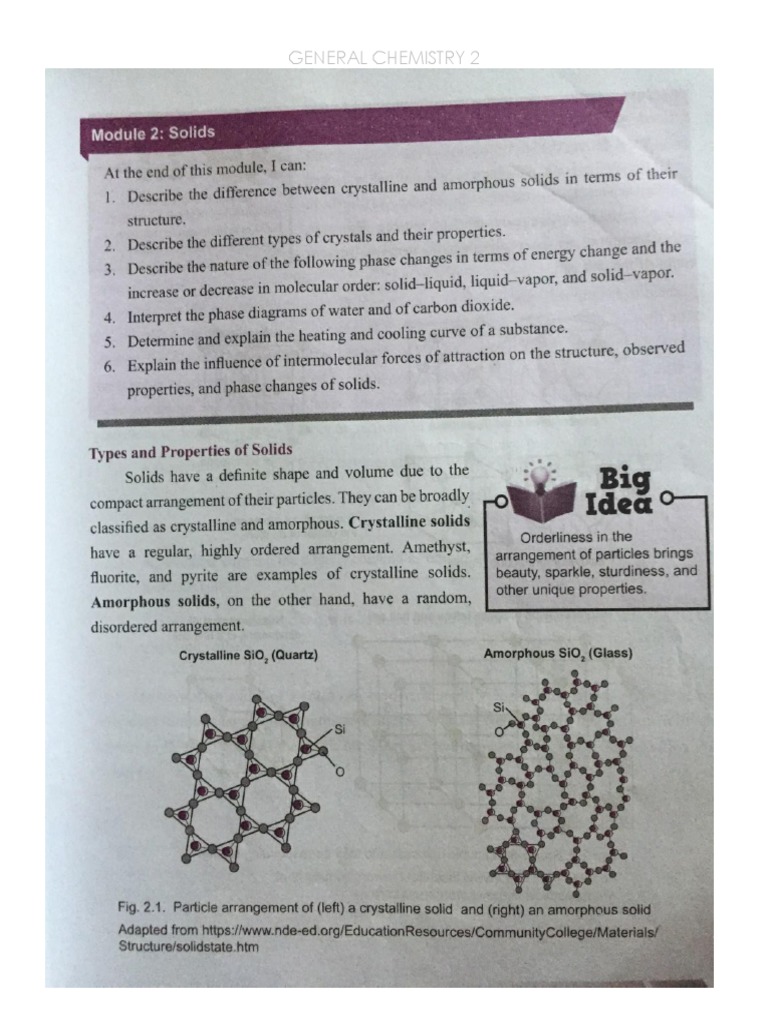 General Chemistry 102 Module 2 4 | PDF