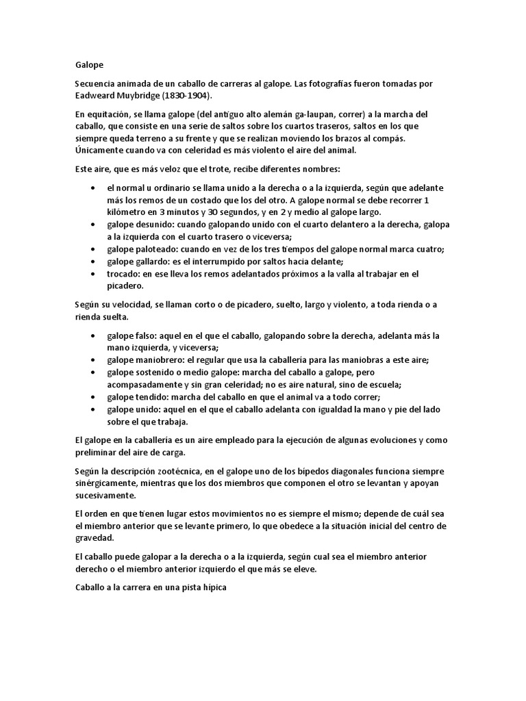 Galope | PDF