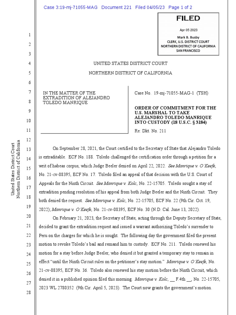 Caso Toledo | PDF | United States Case Law | Public Law