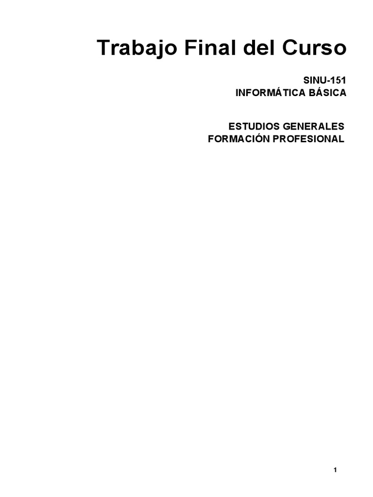 Sinu - Sinu-151 - Trabajofinal | PDF