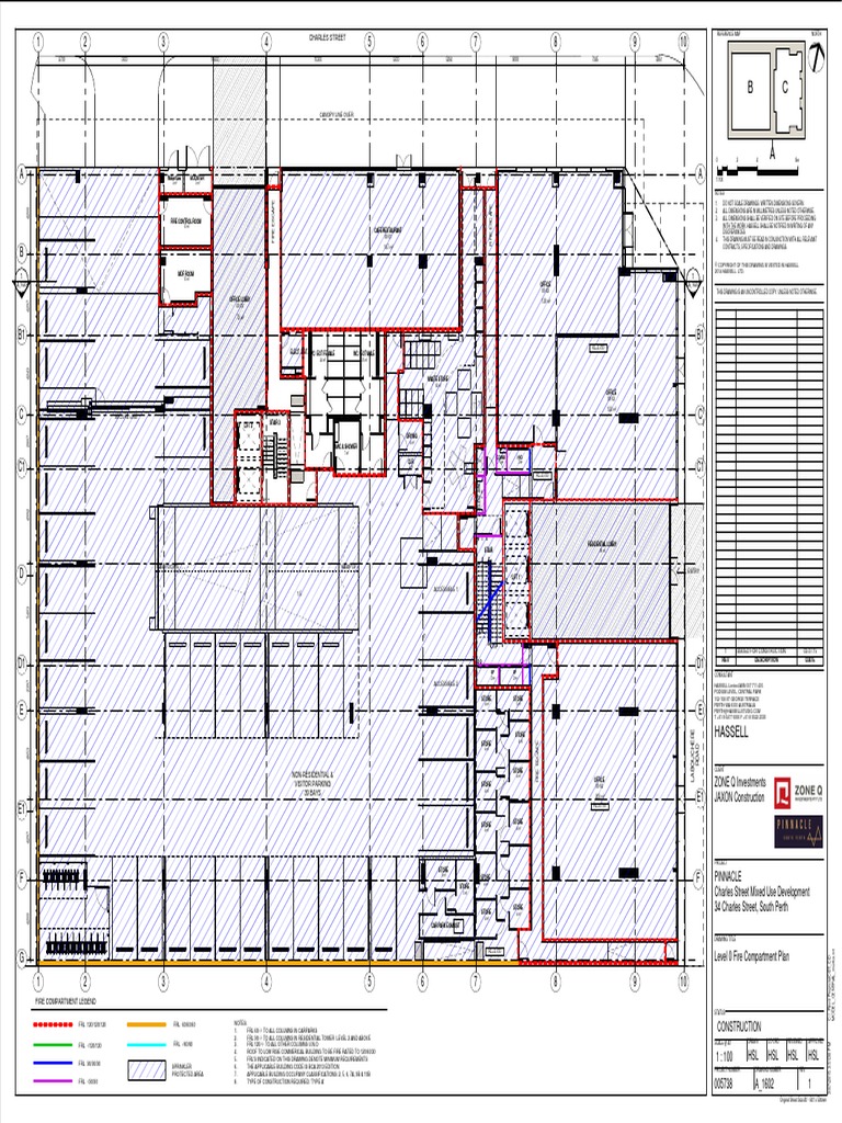 A - 1602 - Level 0 Fire Compartment Plan - Rev1 | PDF