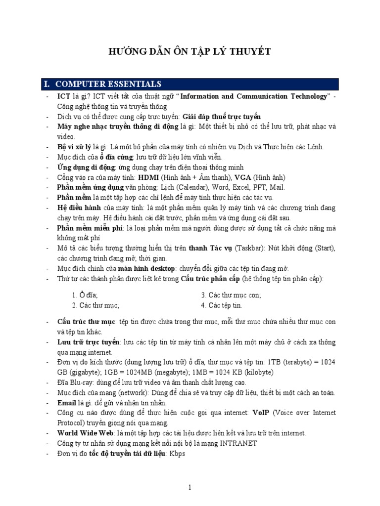 ICDL - LyThuyet-OE - CE | PDF